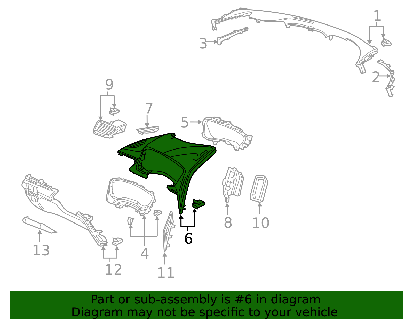 2019-2025 Acura RDX Cluster Trim 77104-TJB-A01ZA | Acura Parts Now
