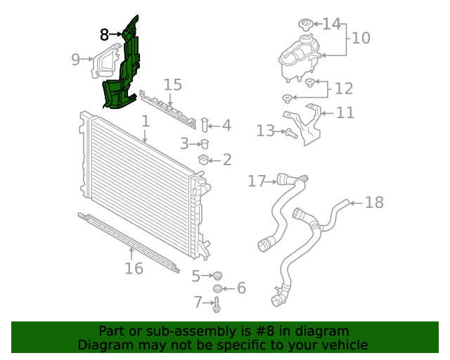 2020-2024 Audi Outer Duct 8W0-121-284-BS | Audi USA Parts