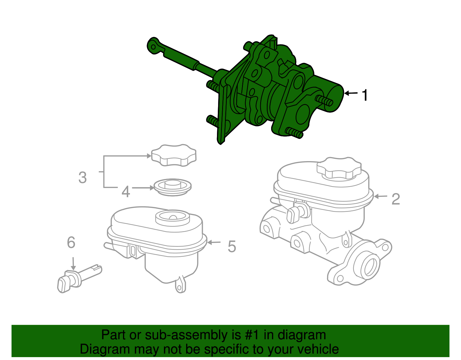 2012-2025 GM Power Brake Booster Assembly 84474523 | TascaParts.com