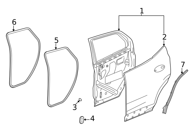 2021-2022 Chevrolet Trailblazer Rear Passenger Side Door 42747923 ...