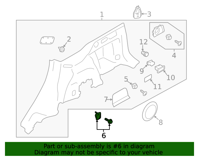2018-2024 Subaru Hook 94072VA000VH | Subaru Parts Store