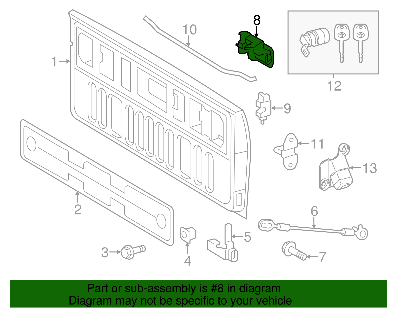 69090-0C091 - Tailgate Handle 2014-2023 Toyota | Longo Toyota Parts