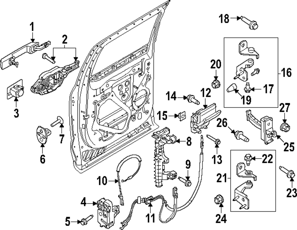 2023-2024 Ford Handle Base PC3Z-2526684-C | OEM Parts Online