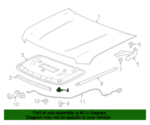 2011-2022 GM Hood Insulator Retainer 11611677 | GMPartsDirect.com