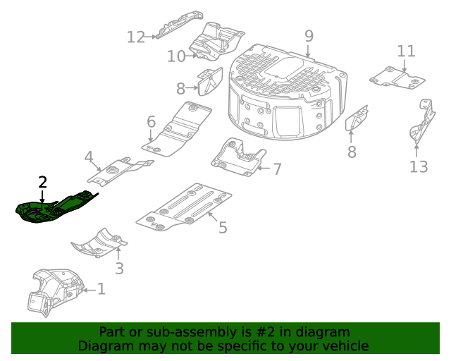 2022-2023 Jeep Heat Shield 68478122aa | TascaParts.com
