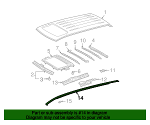 2004-2010 Toyota Sienna Drip Molding 75551-AE010 | OEM Parts Online