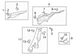 2013-2020 Ford Body B-Pillar Trim Panel Clip -W710338-S424 | TascaParts.com