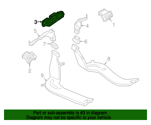 64229303407 - 2015-2018 BMW Vent Grille (64-22-9-303-407) | BMW of ...