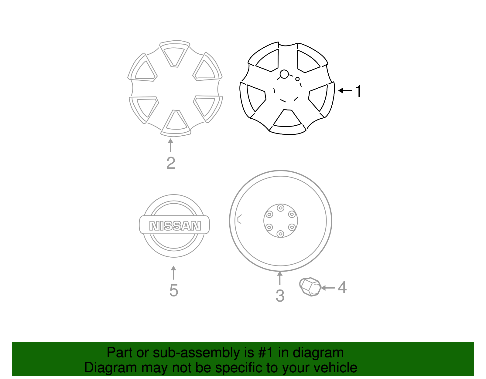 2005-2012 Nissan Pathfinder Wheel, Alloy 40300-EA41C | Sullivan ...