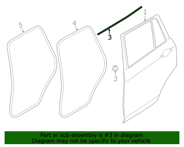 51357335692 - 2015-2018 BMW X4 Belt Weather-Strip (51-35-7-335-692 ...
