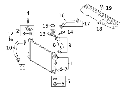 Radiator & Components for 2020 Kia Rio | Kia.Parts Store