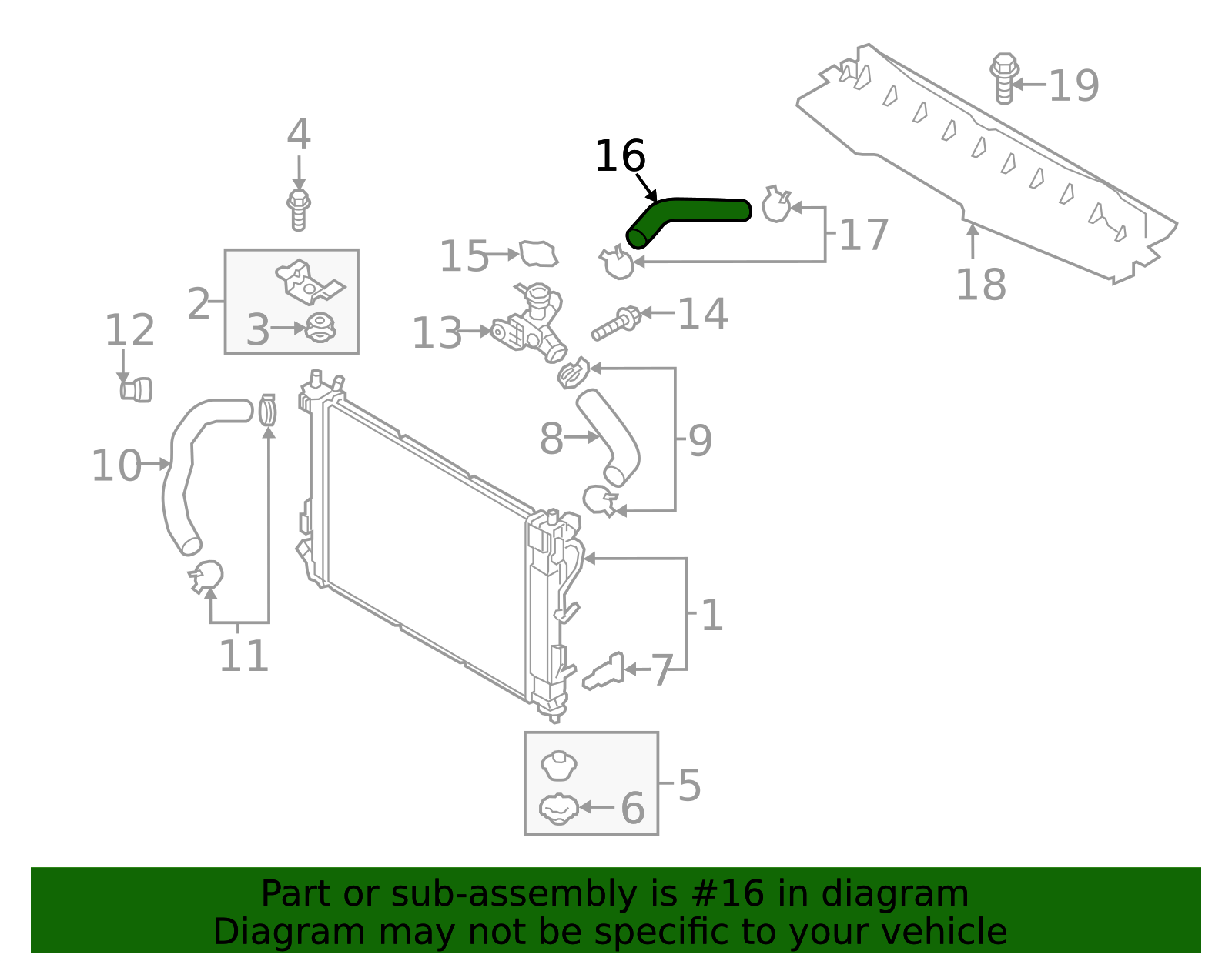 25411-H9200 - Water Inlet Hose 2020-2023 Kia Rio | Kia.Parts Store