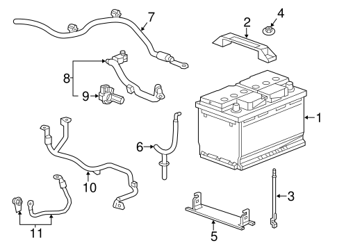 Battery & Related Components for 2019 Chevrolet Corvette | GM Car Parts ...