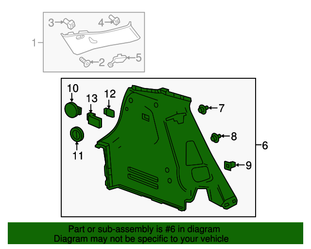 2017-2021 Chevrolet Bolt EV Light Ash Gray Driver Side Quarter Lower ...