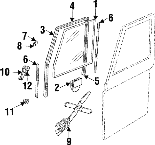 Genuine OEM Window Channel Part# LR023887 Fits 1997 Land Rover Defender ...