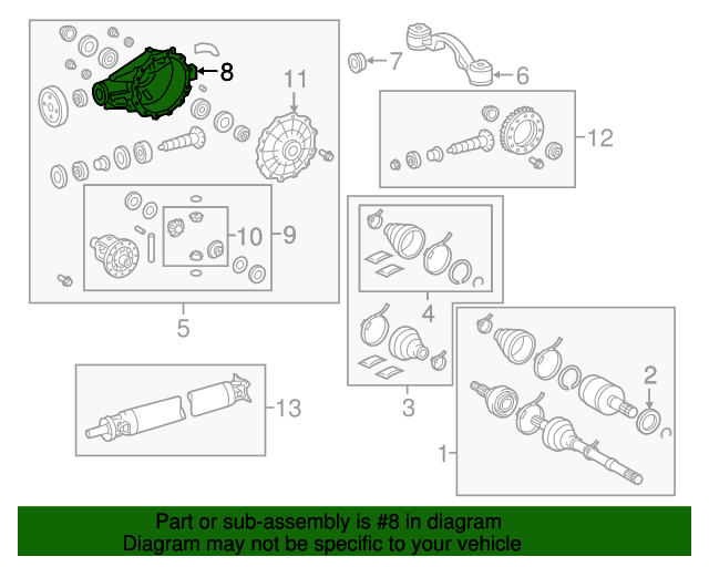 2008-2022 Toyota Sequoia Differential Housing 41111-34061 ...