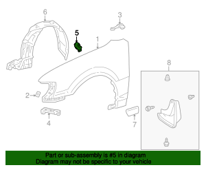 1998-2002 Toyota Corolla Bumper 53384-02020 | Toyota Parts Center