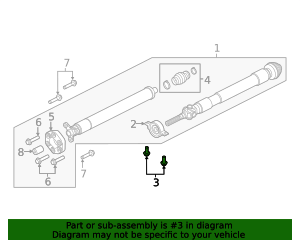 Genuine OEM Ford Part - Drive Shaft Assembly Mount Bolt W717822-S439 ...
