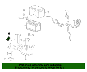 2013-2024 Mopar Battery Tray Spacer 68082396AB | Mopar Parts Canada