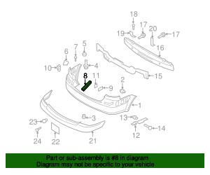 86691-1G000 - Bumper Cover Pad 2006-2009 Kia Rio | Kia.Parts Store