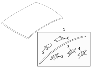 87230-L3000 - Roof Molding 2021-2024 Kia K5 | Genuine Kia Parts