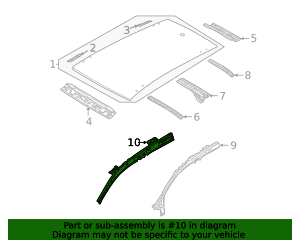2022-2023 Volkswagen Taos Rail Reinforced 2GJ-810-412-A | OEM Parts Online