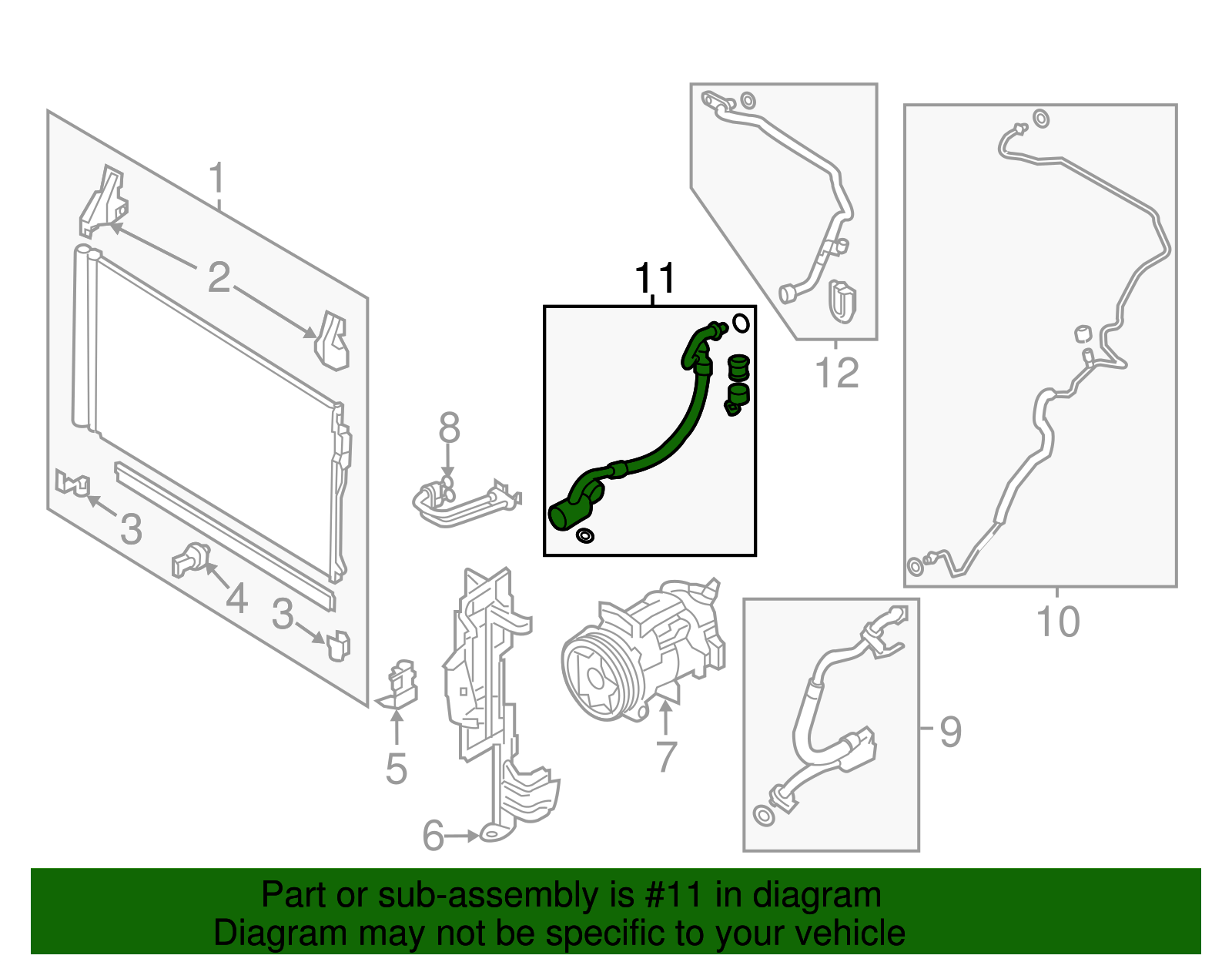 2016-2019 Infiniti Discharge Hose 92490-4GD0C | Infiniti of Orland Park