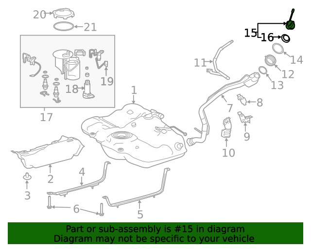 77300-07040 - Fuel Tank Cap 2016-2024 Lexus | AutoNationParts.com