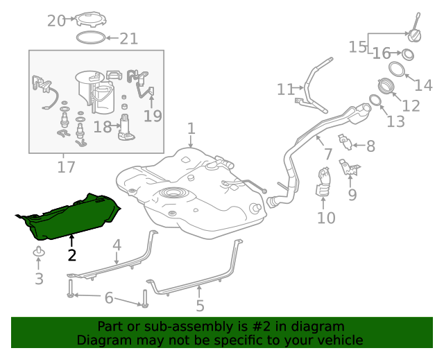 2019-2024 Lexus ES350 Tank Shield 77641-06030 | OEM Parts Online