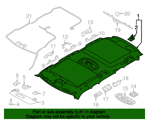 Genuine OEM Headliner Part# LR081940 Fits 2017-2020 Land Rover ...