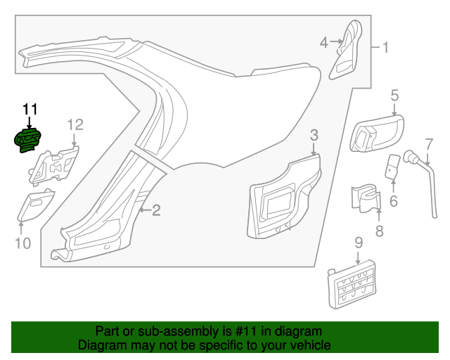 007-988-76-78 - Body Side Molding Clip 1994-2006 Mercedes-Benz ...