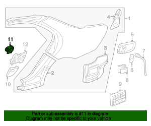 007-988-76-78 - Body Side Molding Clip 1994-2006 Mercedes-Benz ...