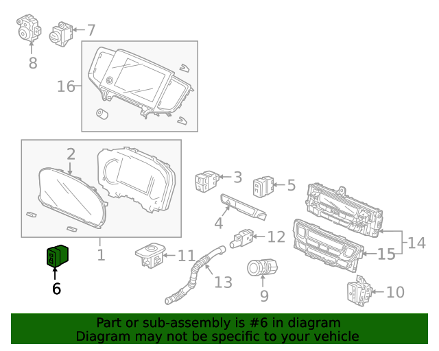 2018-2023 Honda Switch Assembly 35565-T4R-J01 | Honda Factory Parts