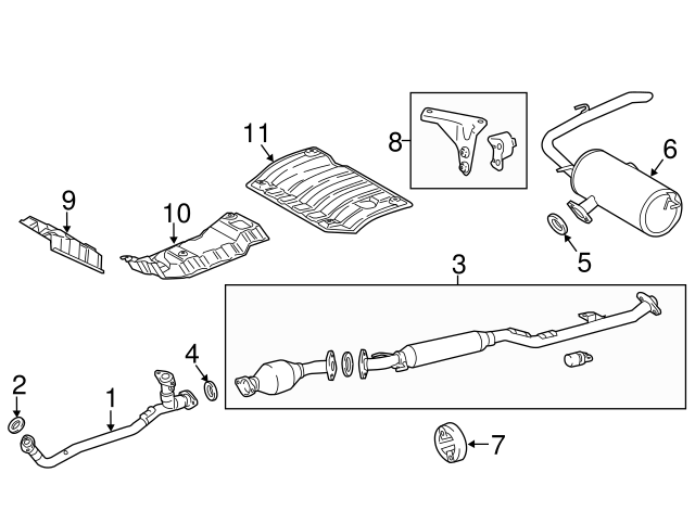 17430-0P522 - Muffler & Tail Pipe - 2020 Toyota Sienna | OEM Genuine ...