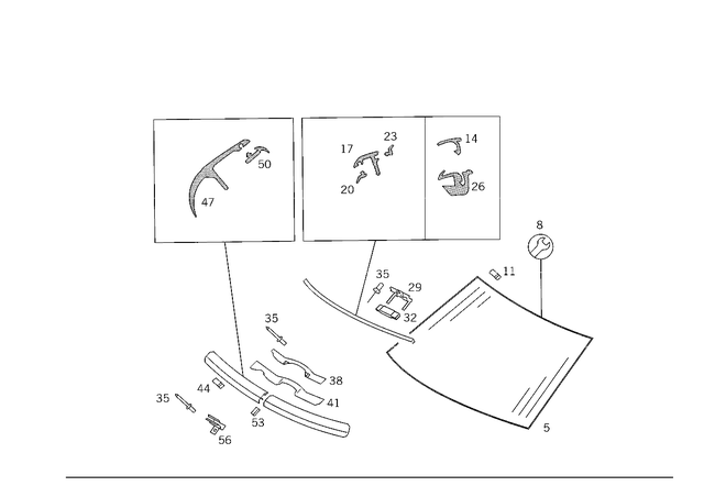 124-671-09-30 - Trim Bar For 1988-1993 Mercedes-Benz 300CE | Mercedes ...
