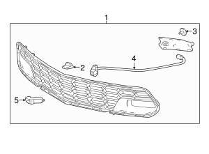 84413294 - Carbon Flash Metallic Grille 2016-2019 Chevrolet Corvette ...