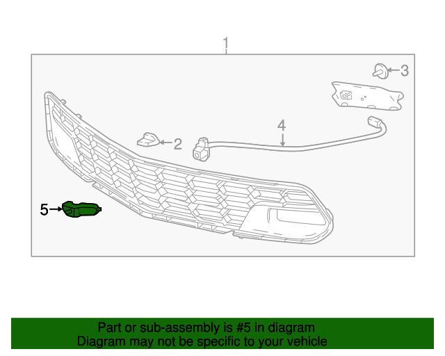 2016-2019 Chevrolet Corvette Passenger Side Front Grille Opening Bezel ...