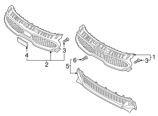86350-J5900 - Upper Grille 2018-2023 Kia Stinger | Kia.Parts Store