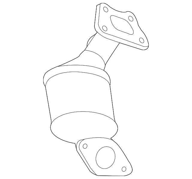 3-Way Catalytic Converter with Shield and Flange 19419593 ...