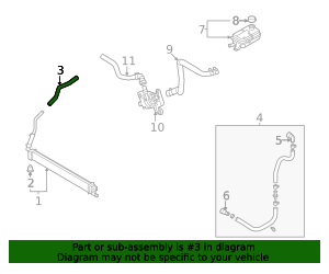 2021-2023 Hyundai Santa Fe Drive Motor Inverter Radiator Hose 25435 ...