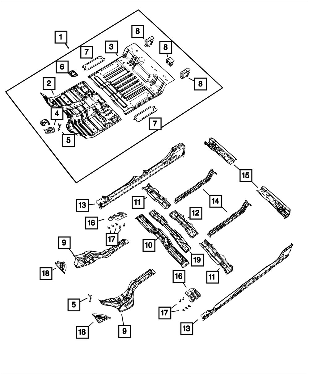2019-2025 Ram 1500 Body Side Sill, Right 68276772AF | Mopar eStore