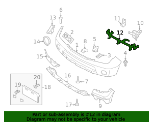 2009-2021 Nissan Frontier Upper Retainer 62290-ZL00B | TascaParts.com