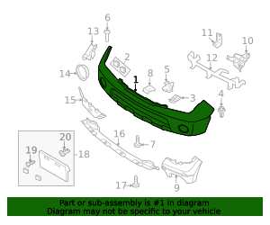 2009-2021 Nissan Frontier Bumper Cover 62022-ZL00B | GetOEMParts.com