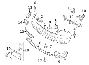 01515-0009U - Bumper Cover Rivet 2005-2024 Nissan | Nissan Parts ...
