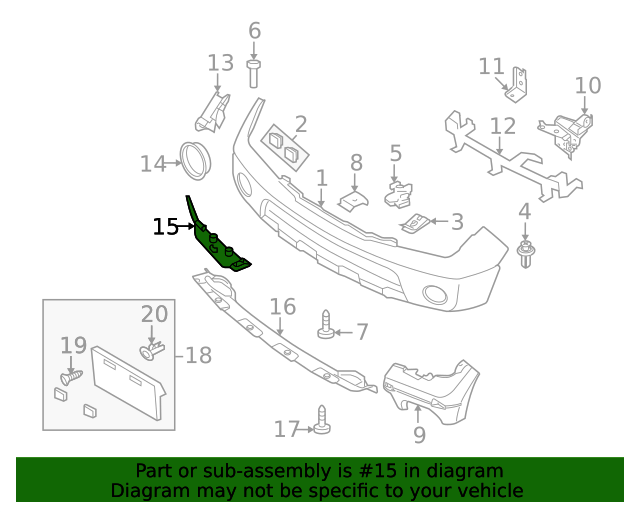 2013-2021 Nissan Frontier Spoiler 96013-9BF0A | OEM Parts Online