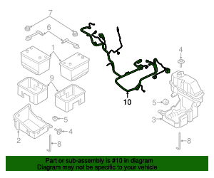 JC3Z-14300-A - Positive Cable - 2018 Ford | OEM Parts Quick