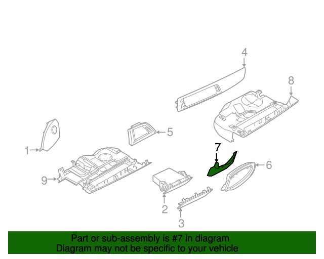 Genuine BMW 51-45-9-321-841 | Lower Column Cover | FREE Shipping on ...