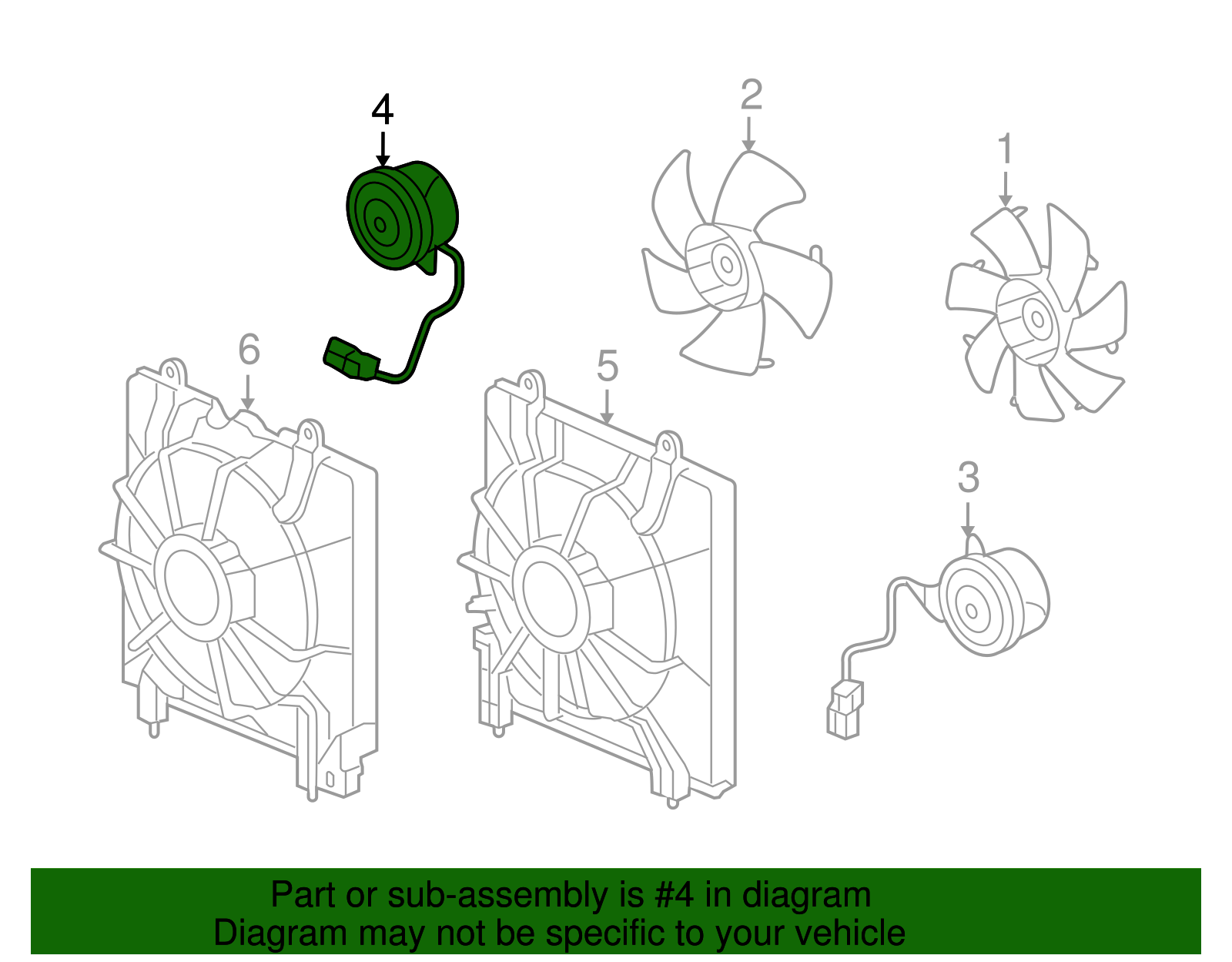 19030-R40-A01 - 2008-2010 Honda Accord - Motor Cooling Fan (Denso) | Genuine Honda Parts