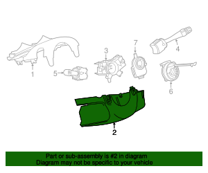 2011-2015 Chevrolet Volt Jet Black Instrument Panel Steering Column ...
