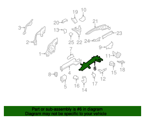 Genuine BMW 41-11-7-174-283 | Front Side Rail | FREE Shipping on Most ...